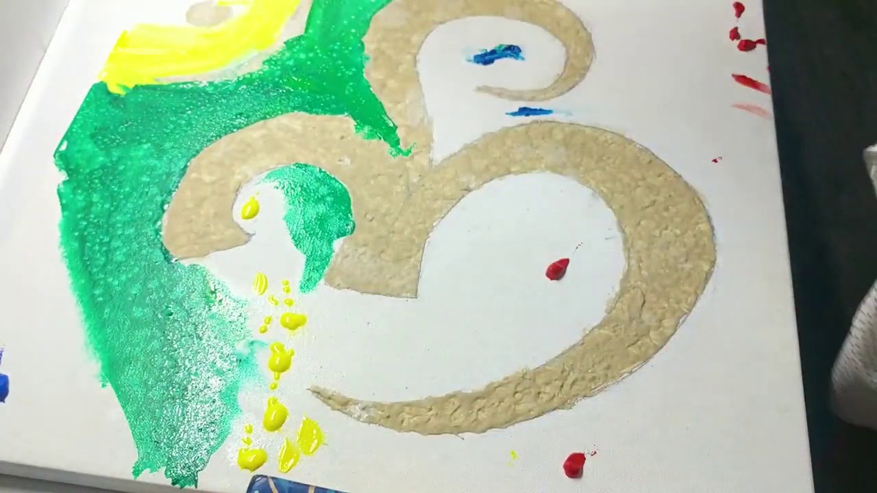 3D Texture OM 🕉 Acrylic Painting For Beginner - YouTube