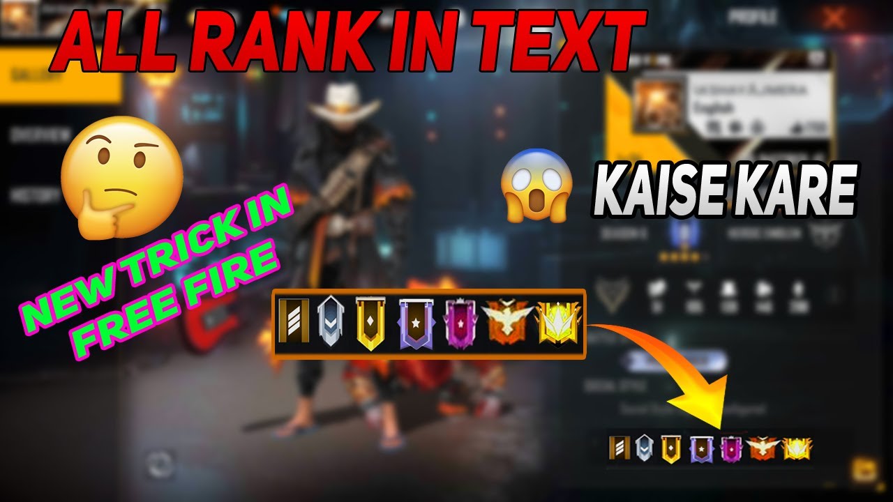 How To Write Colour Text On Free Fire || Old Badges Text in Profile ...