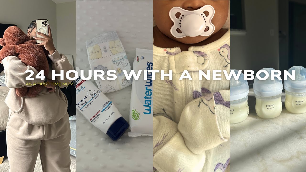*REALISTIC* 24 HOUR ROUTINE WITH A NEWBORN (FIRST TIME MOM) | VLOG ...