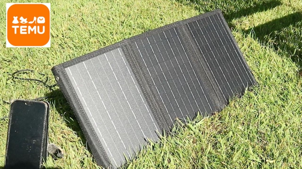 How Well Will A TEMU Folding Solar Panel Work - YouTube