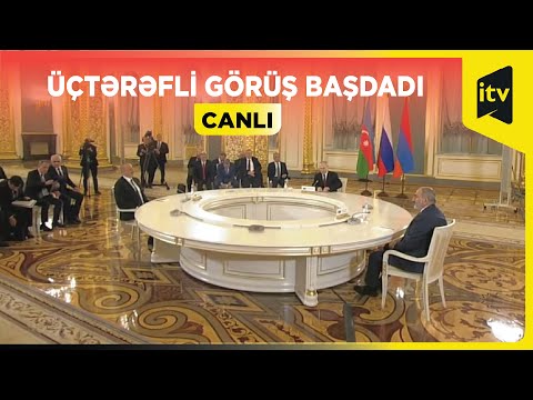 Moskvada İlham Əliyev, Vladimir Putin və Nikol Paşinyan görüşü keçirilir- CANLI