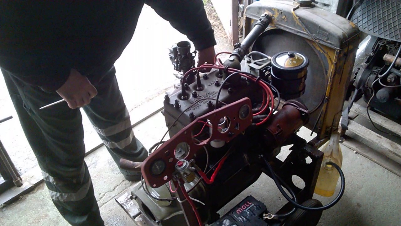 Willys MB engine first starts after rebuild #2 - YouTube
