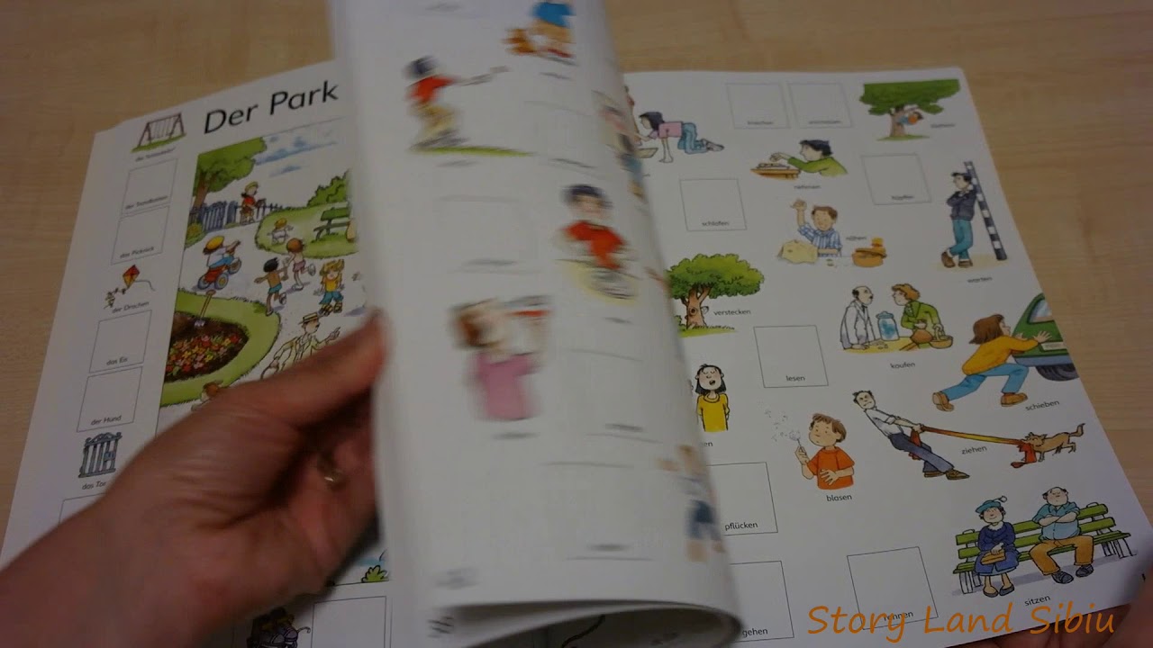First thousand words in German sticker book - Usborne - YouTube