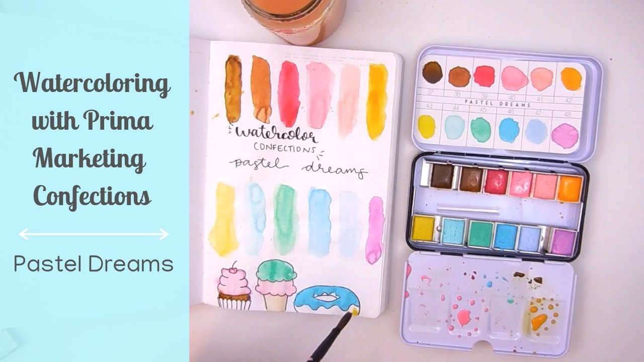 Watercolor With Pastel Dreams Palette from Prima Marketing Confections ...
