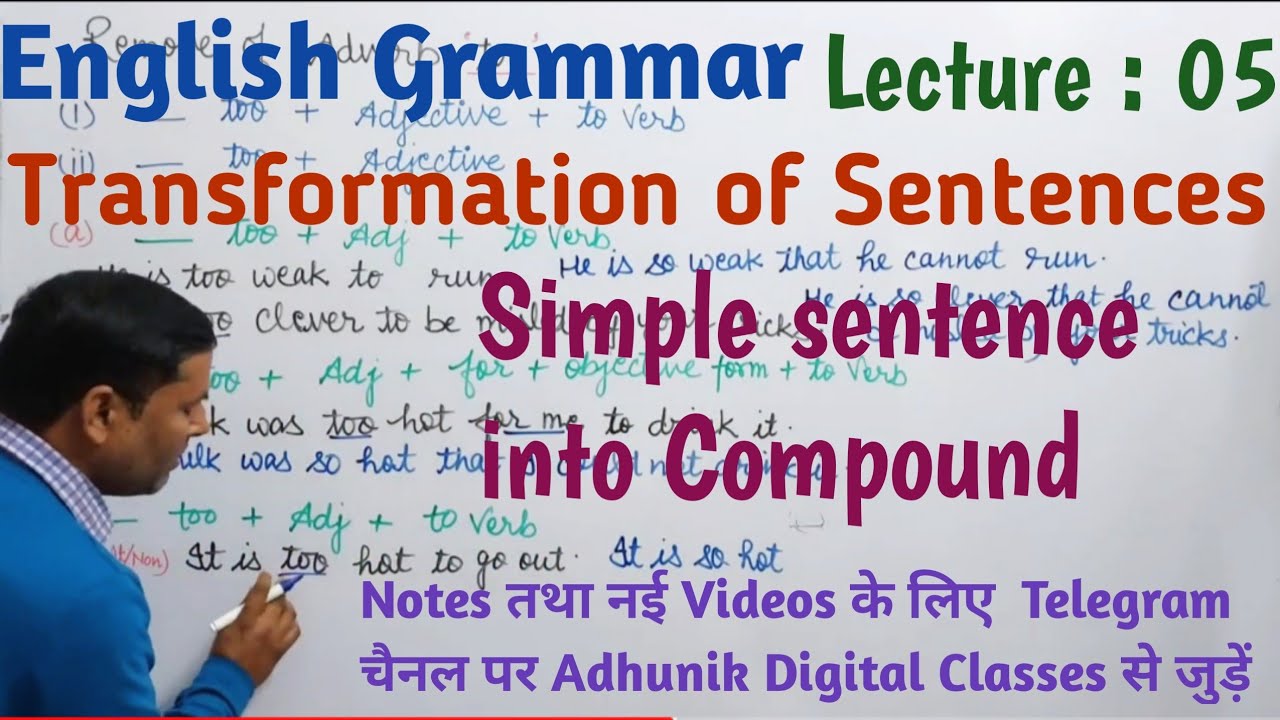 05: Transformation ( Simple sentence into Compound & Compound into ...