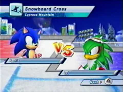Mario and Sonic:  Rival 3 - Jet, Snowboard Cross