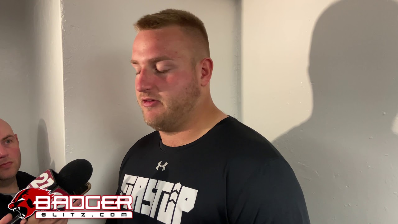 Wisconsin OL David Moorman on loss to Illinois - YouTube
