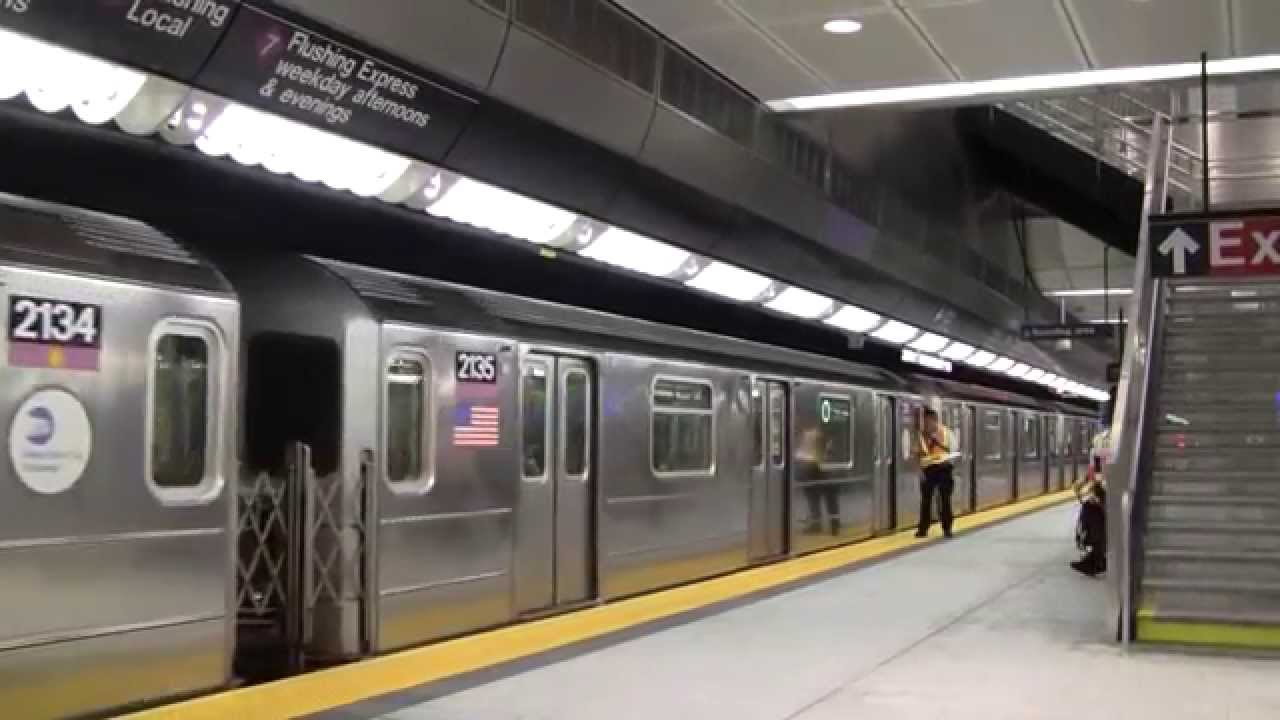 ᴴᴰ 7 Train Action at 34th Street - Hudson Yards - YouTube