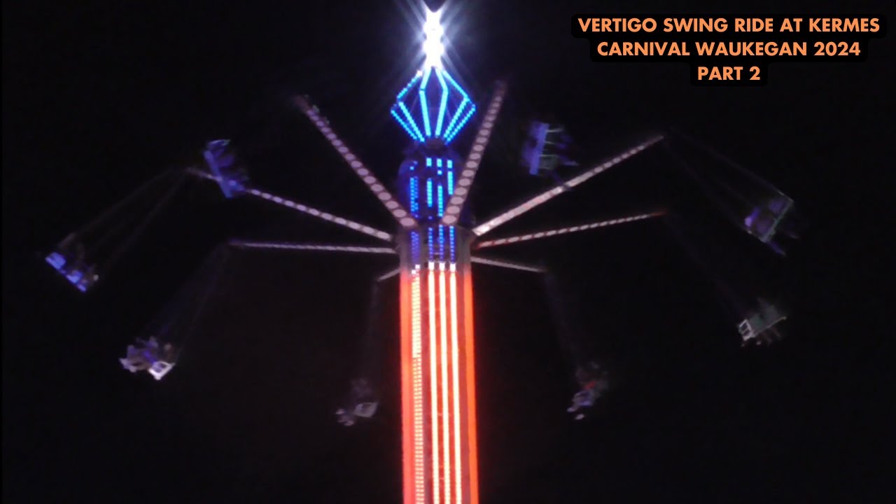 Vertigo Swing Ride At Kermes Carnival Waukegan 2024 Part 2 - YouTube