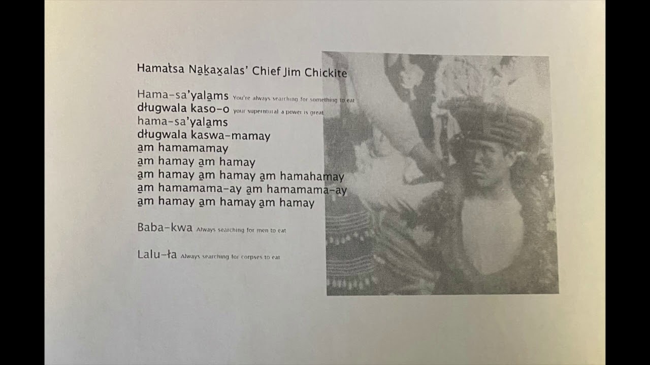 Hamac̓a Nəqax̌alas Chief Jim Chickite - YouTube