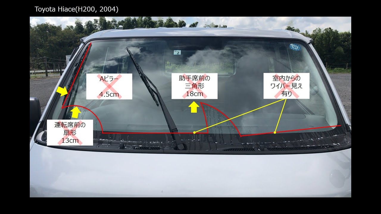 Toyota Hiace (H200, 2004) wipers - YouTube