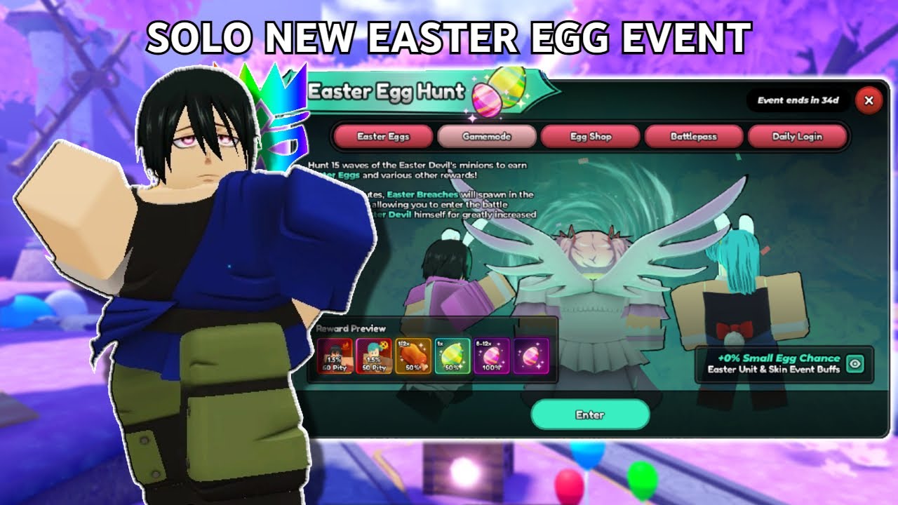 Solo New EASTER EGG Event With New Benomaru (Benimaru) | Roblox Anime ...