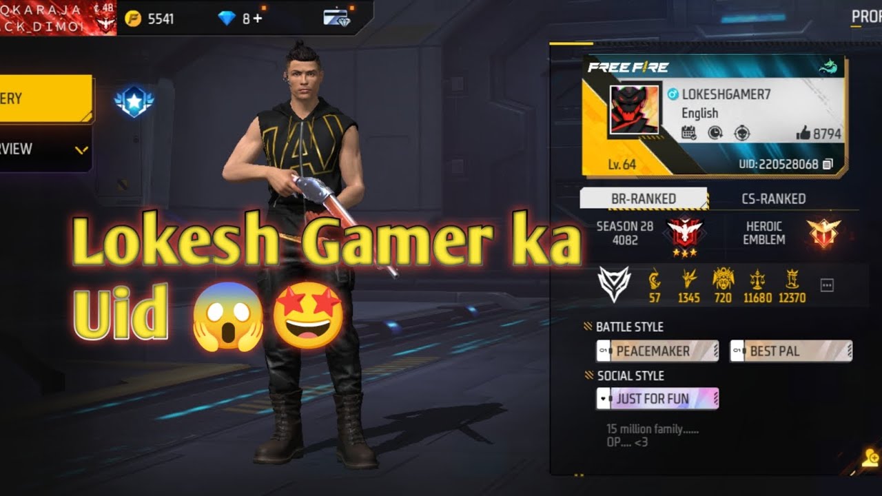 Lokesh Bhai ka uid😱😱 Lokesh Gamer Uid number 🤯🤯 - YouTube