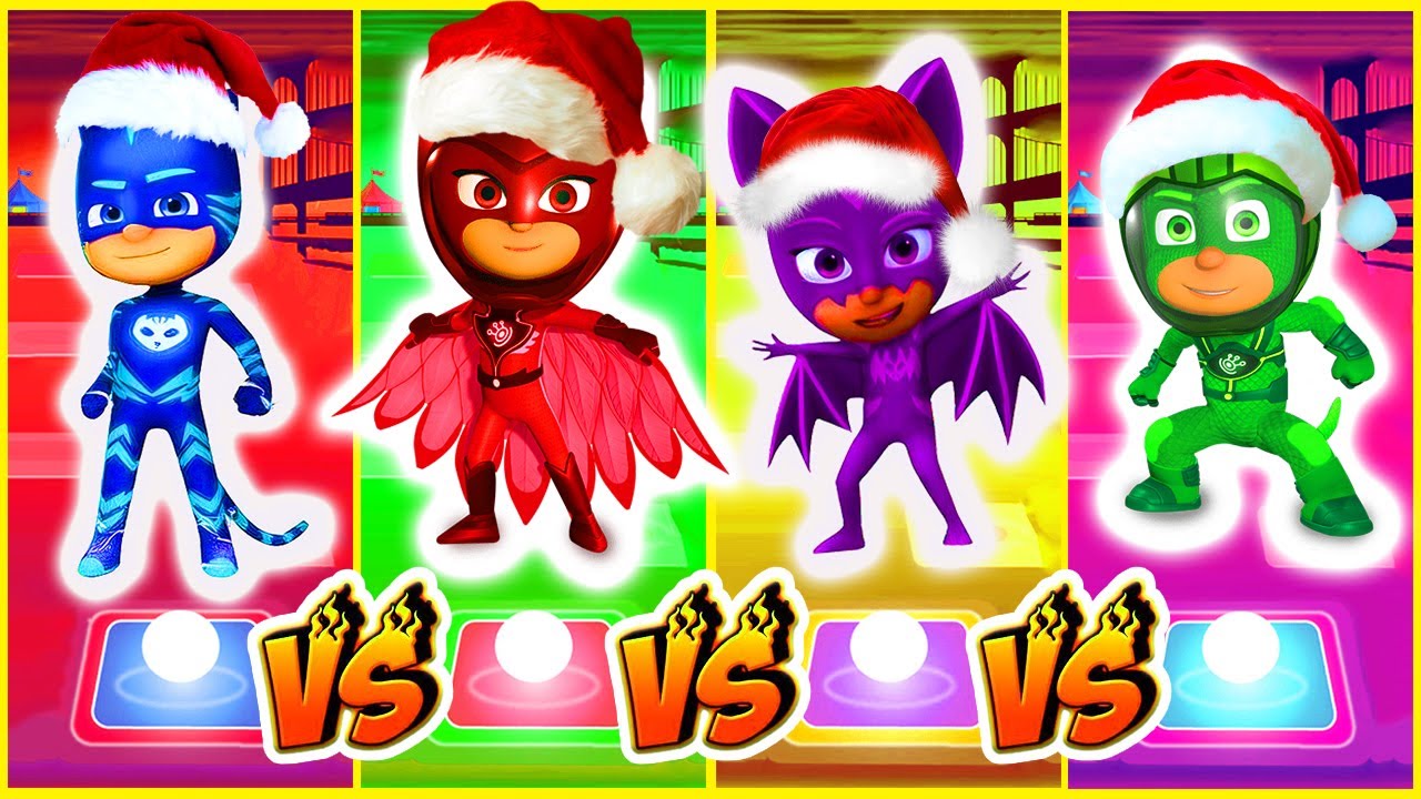 Pj Masks Cat Boy vs Owleet vs Batarina vs Gekko🎶 Tiles Hop EDM Rush ...