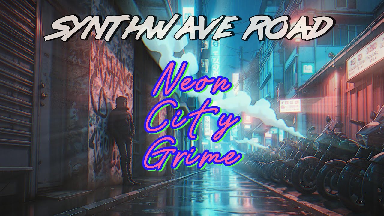 neon city grime // synthwave road // retro synthwave with original ...