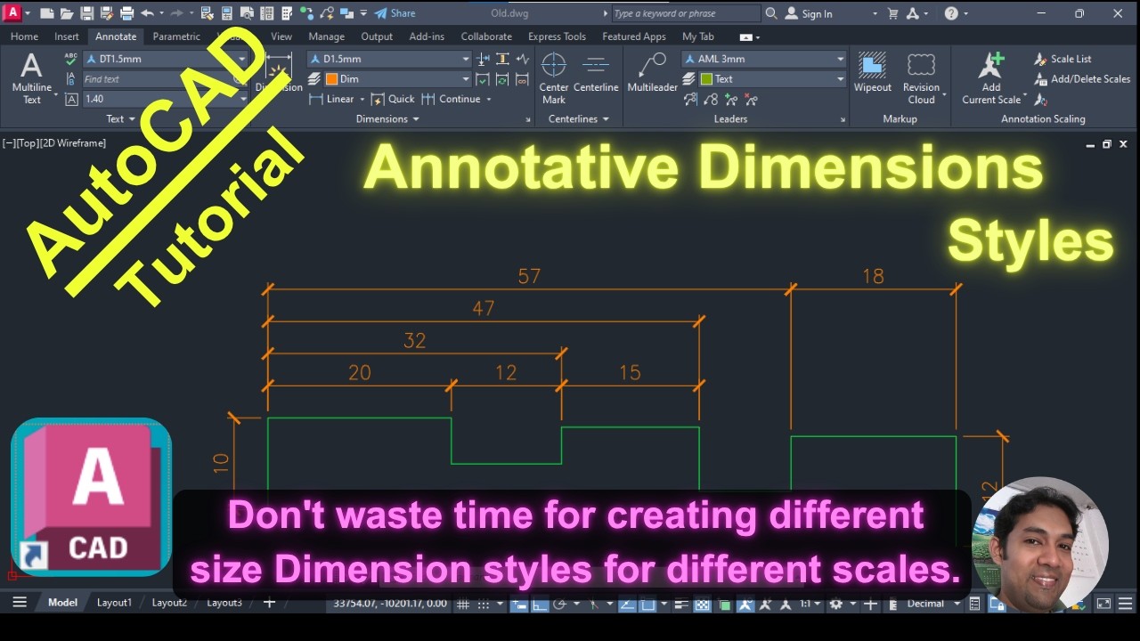 Annotative Dimensions Styles in AutoCAD - YouTube