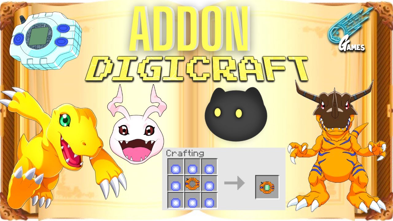 🦖 ADDON DIGICRAFT para Minecraft Pe / Bedrock | DIGIMÓN 🦖 - YouTube