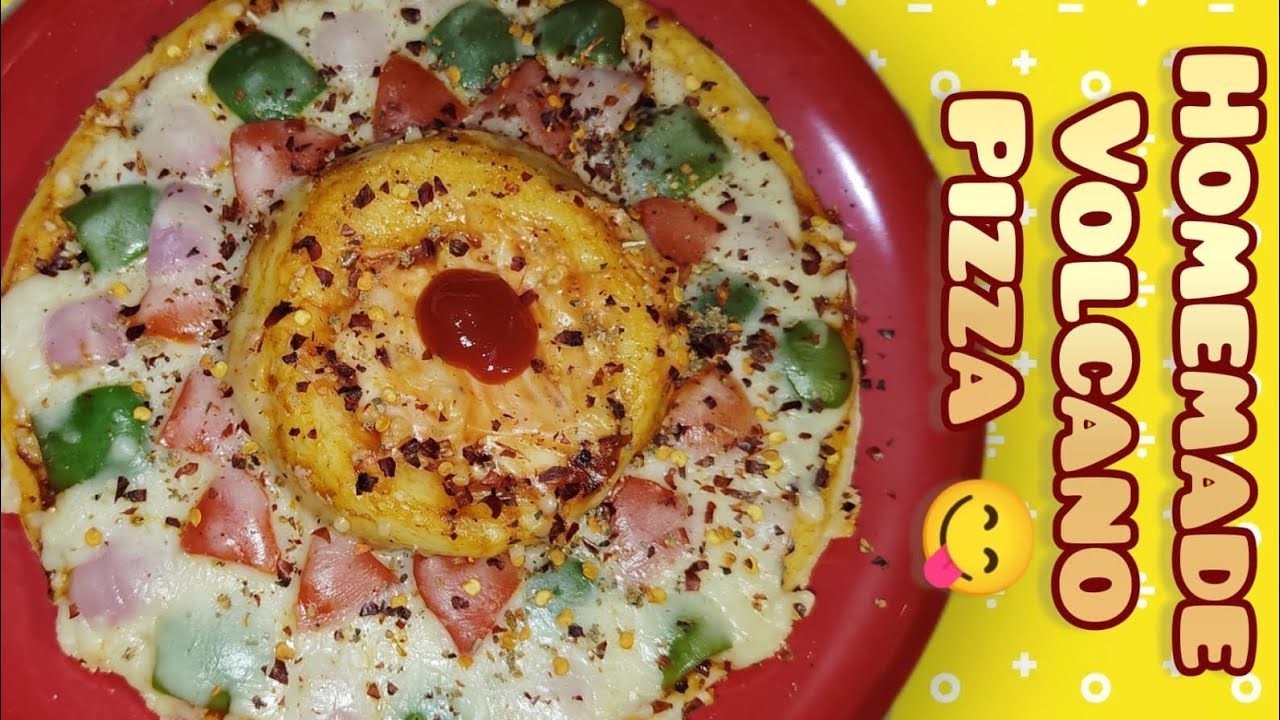 Homemade Volcano Pizza recipe in Kadayi🍕 (Easy & Without Oven) | Simple ...