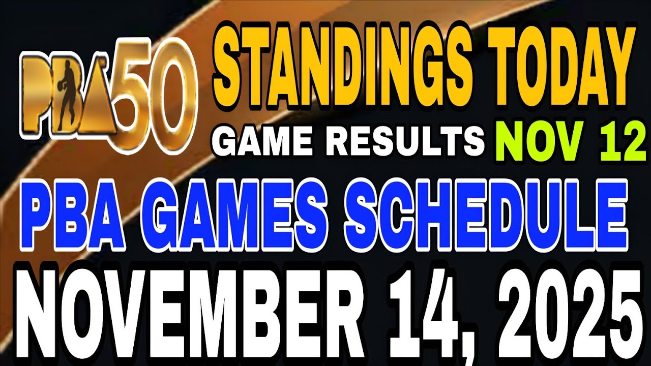 PBA STANDINGS TODAY NOVEMBER 12, 2025 | SCHEDULE NOV 14 | PBA SEASON 50 ...