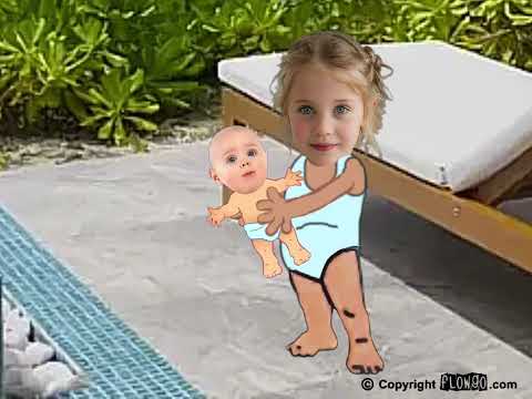 Adorable girl & Cute Boy’s Swimming 🏊‍♀️ Pool @theflowgoarchive 