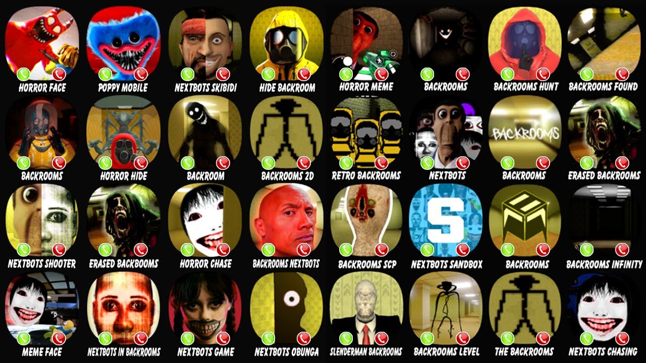 Poppy + Nextbots ( Horror Face + Skibidi + Backrooms + Hide + Shooter ...