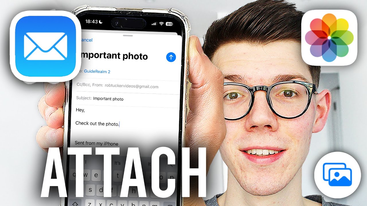 How To Attach Photo To Email On iPhone - Step By Step - YouTube
