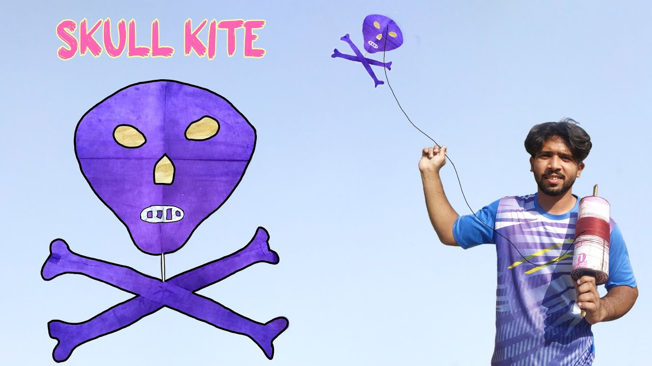 Skull Kite Making | Skeleton Kite | কঙ্কাল ঘুড়ি বানানো - YouTube
