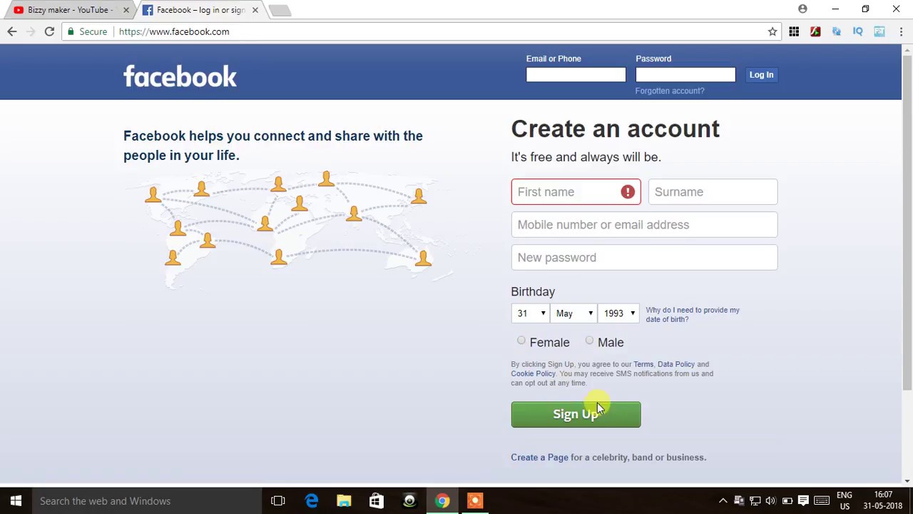 create facebook account in 1 min 2019 - YouTube