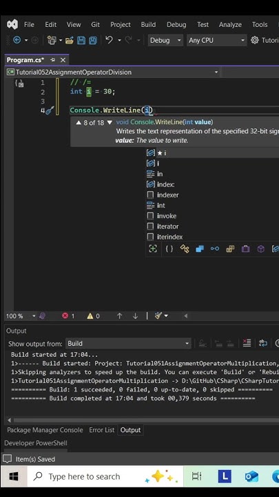 C# Tutorial: Assignment Operator Division #shorts #programming #csharp - YouTube