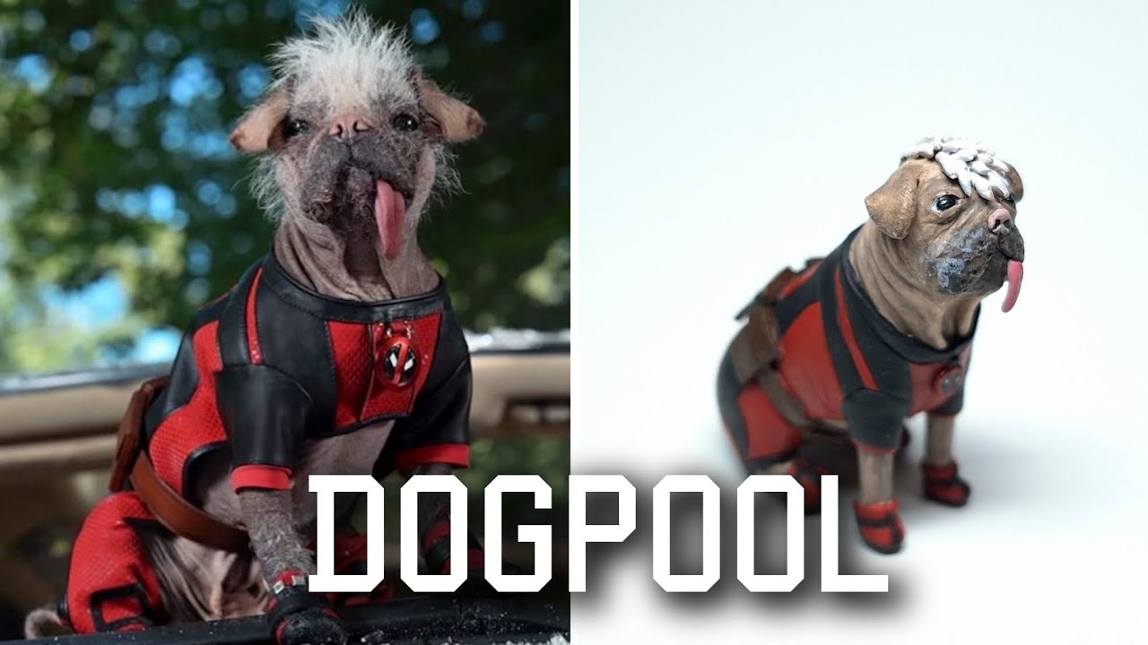 Sculpting DOGPOOL aka. Peggy The Hairless Pug! (from Deadpool and ...