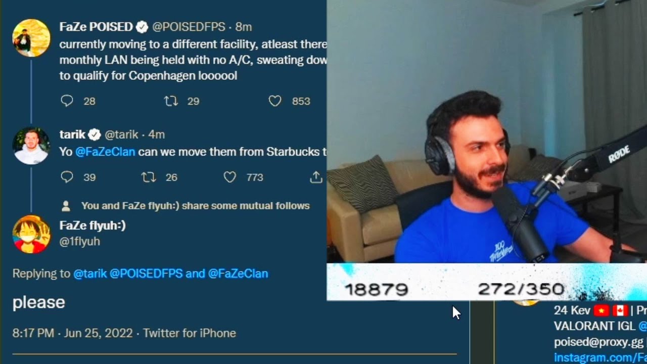 Tarik tells Flyuh & Poised STOP TWEETING against FaZe during VCT - YouTube