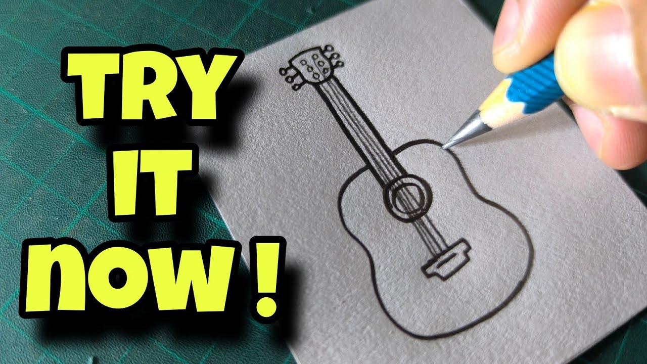 THE BEST Way to Draw a Guitar for Beginners! - YouTube