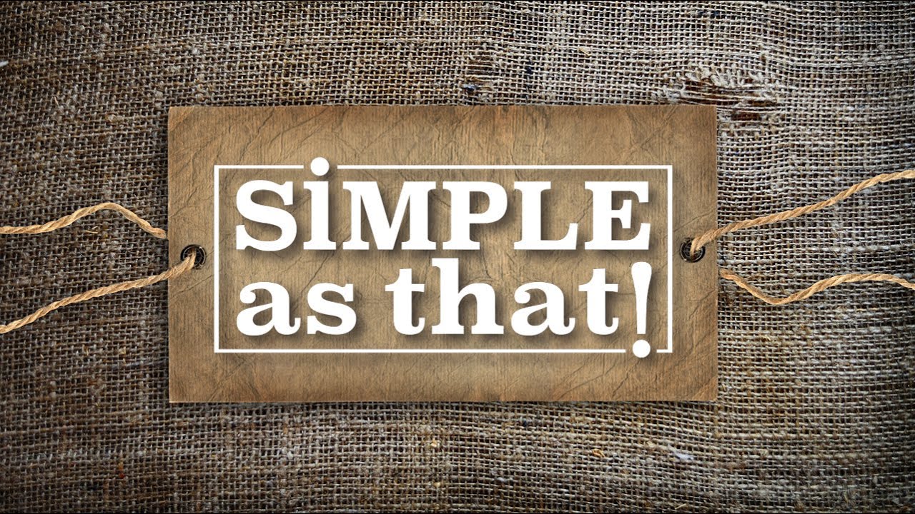 Simple As That - YouTube