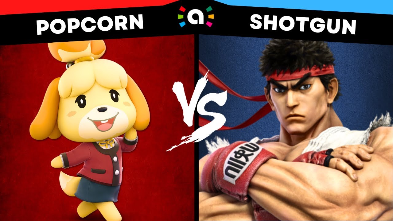 Popcorn (Isabelle) vs Shotgun (Ryu) | Super Smash Bros Ultimate Amiibo ...