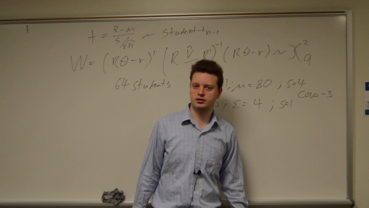 How to perform a joint hypothesis test? - YouTube