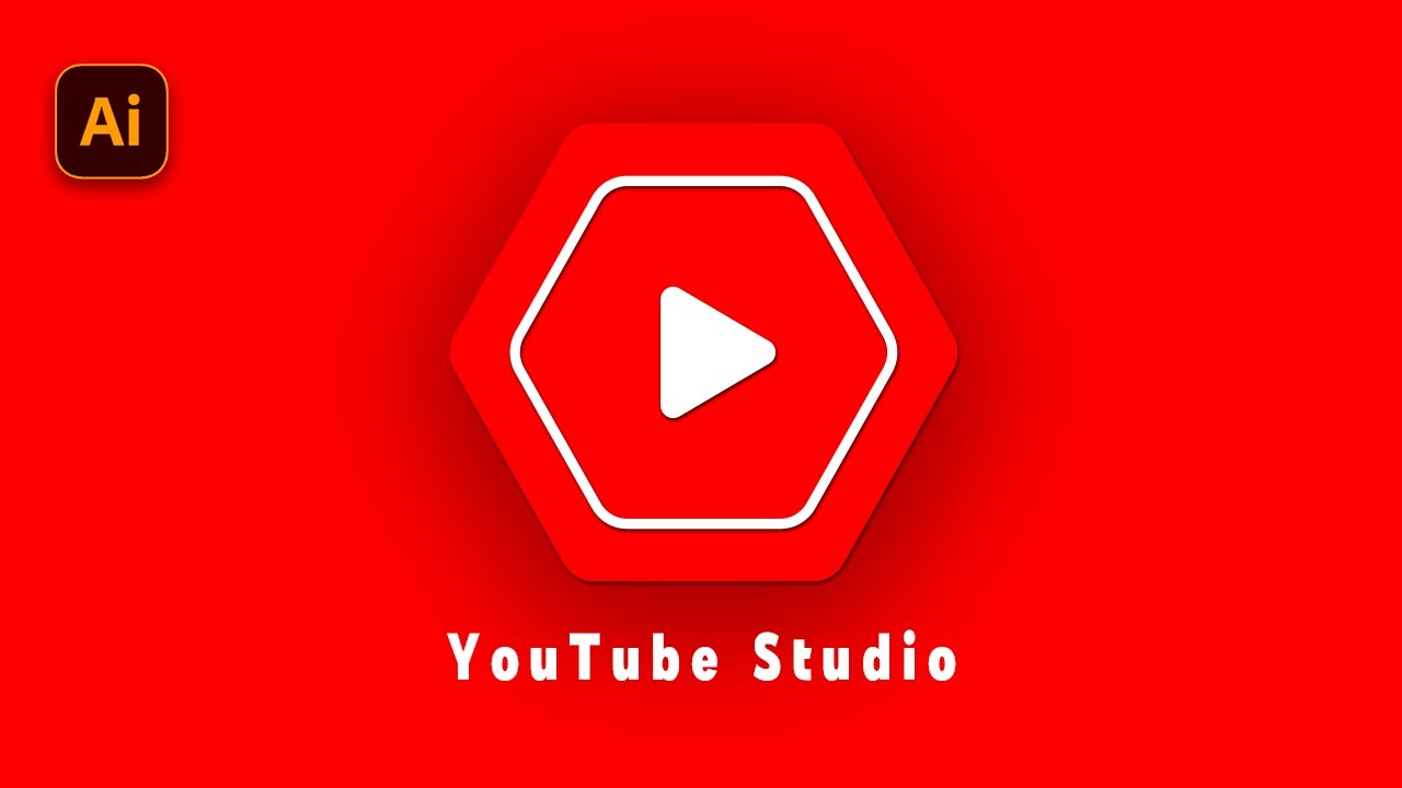 How to draw YouTube Studio logo in Illustrator - YouTube