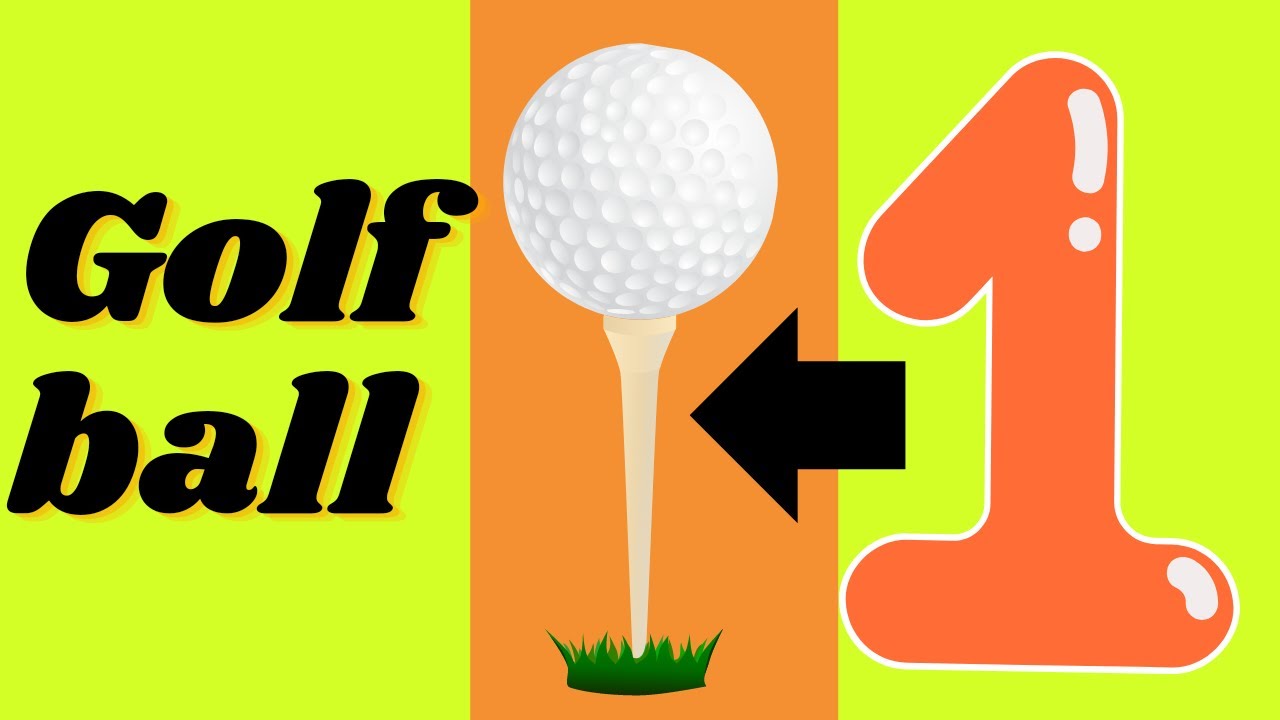 Golf ball drawing with number 1 : how to draw a golf ball - YouTube