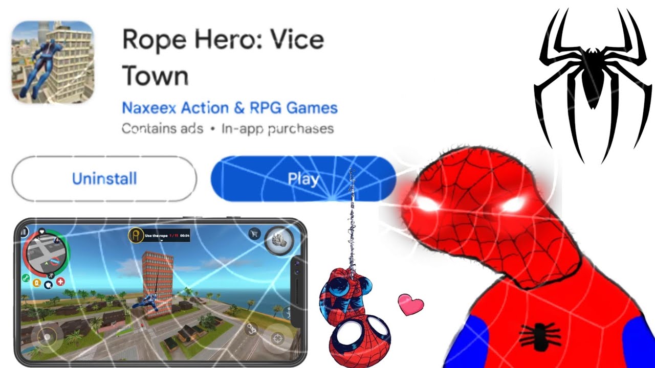 I Played The SpoiderMon Game In Mobile || Rope Hero #1 || NeegaBoii ...