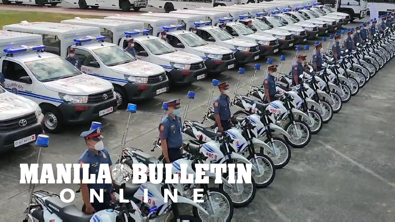 PNP Chief Azurin leads the presentation of the newly procured equipment ...