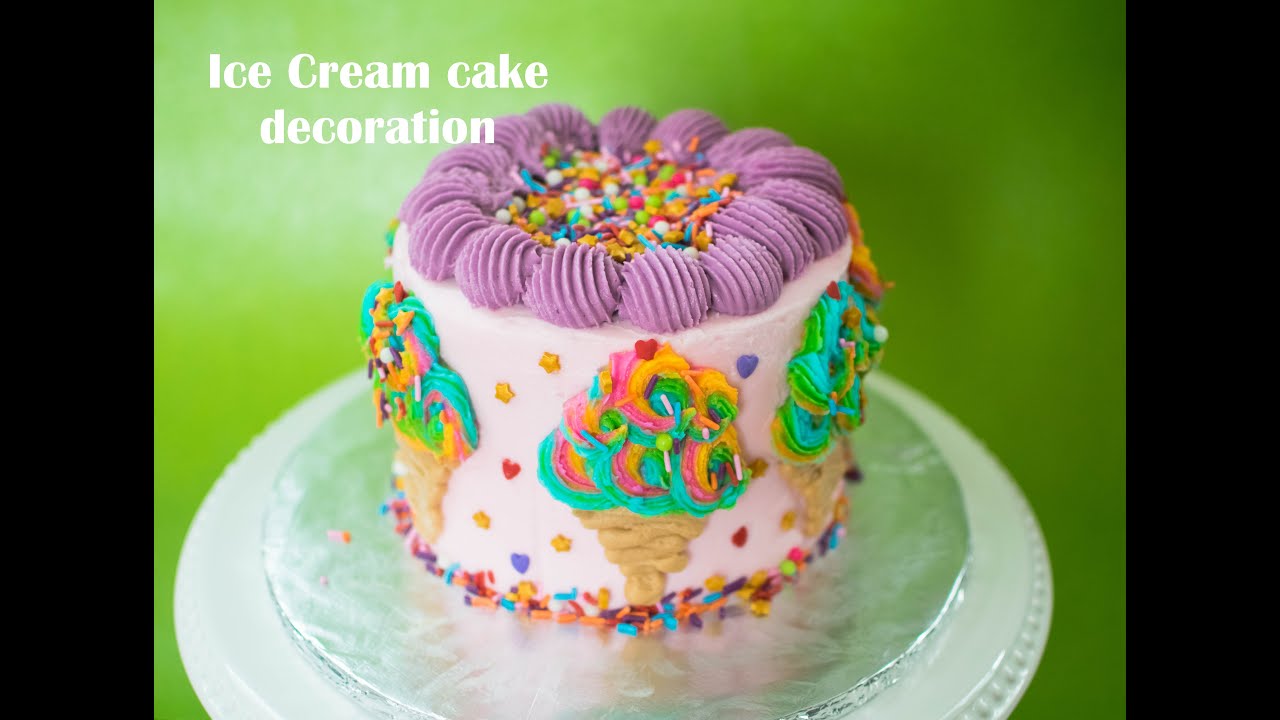 Ice Cream Cake decorations - YouTube