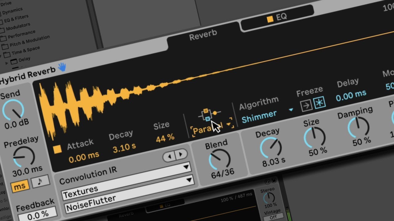 Efecto Hybrid Reverb en Ableton Live 11 - YouTube