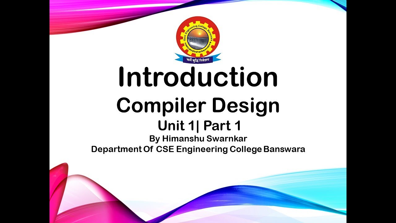 Cse V Sem Compiler Design Unit 1and2 Part 1 Youtube