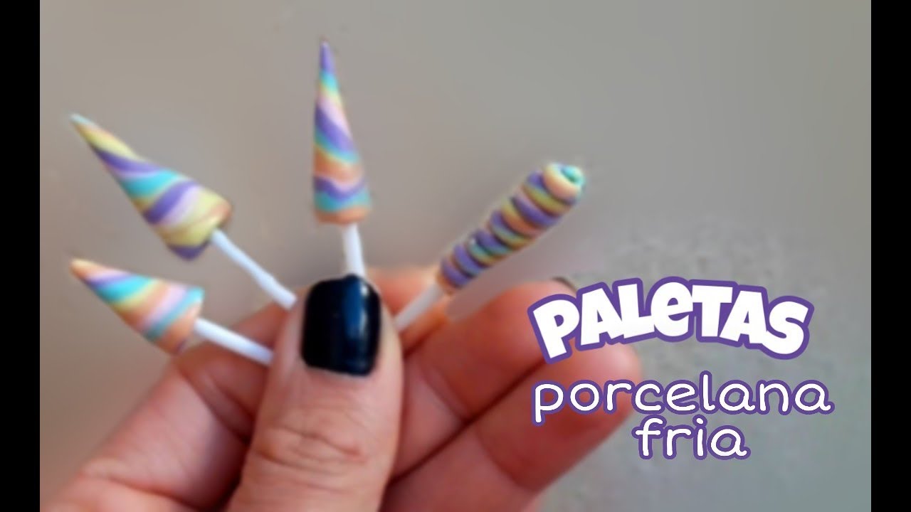 #Paletas de caramelo #piruli #porcelanfria - YouTube