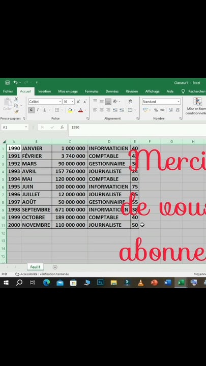 astuces ajuster automatiquement les colonnes Excel - YouTube