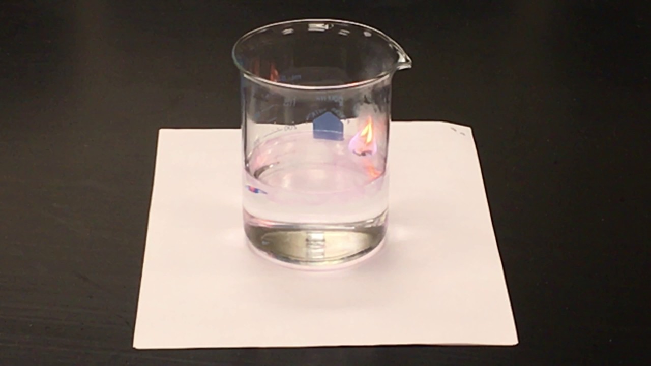 Potassium metal reacting with water - YouTube
