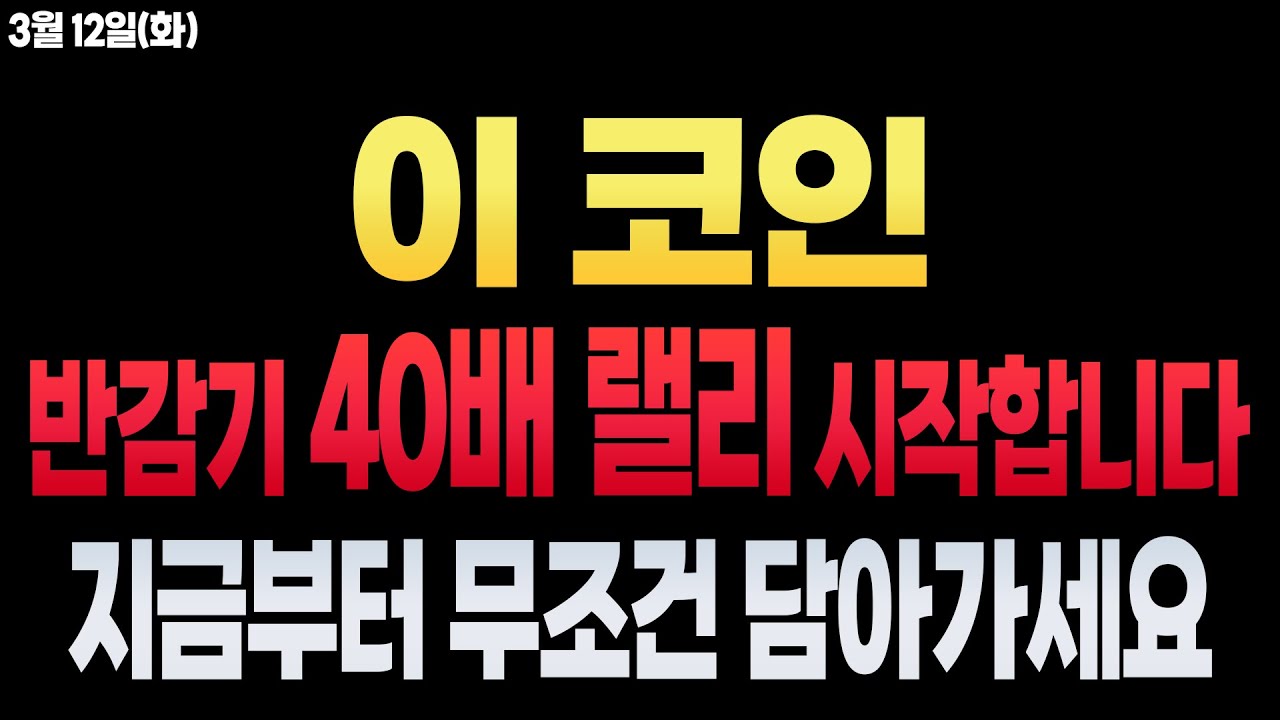 이 코인 지금부터 4월 반감기까지 40배 상승 랠리 보여줄 겁니다 제로엑스 니어프로토콜 셀로코인 Youtube