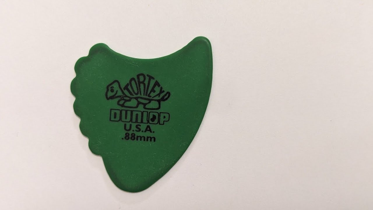 Months-long review of the Jim Dunlop Fin Tortex 0.88mm green pick - YouTube