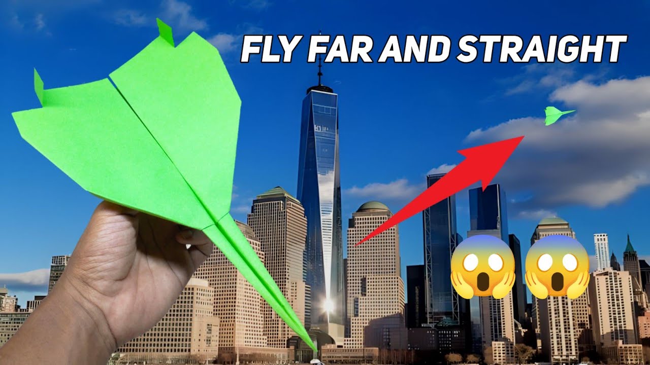 How to mske a paper airplane that flies far and straight, How to make a ...