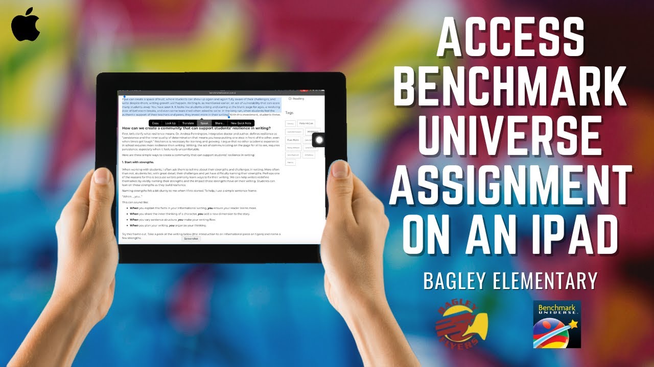 Access Benchmark Universe on iPad - YouTube