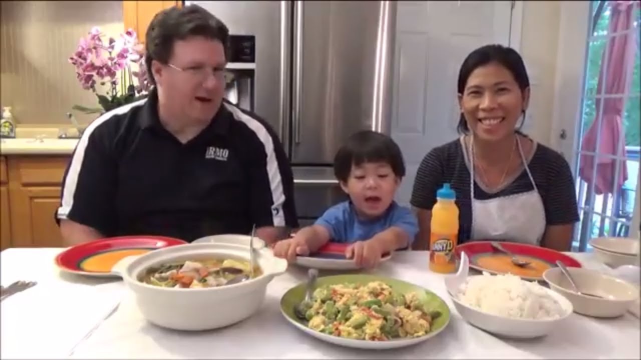 Eating Filipino Food | John sings an original song | Filipino Mukbang ...